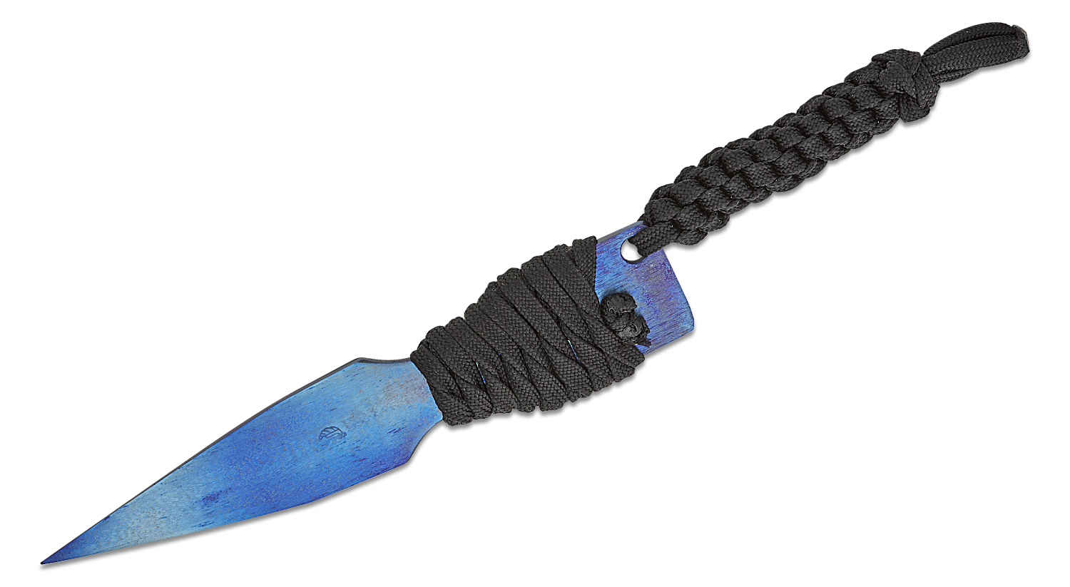 Mick Strider Nail Fixed Flamed Titanium Blade, 5.25" Overall, Black ...