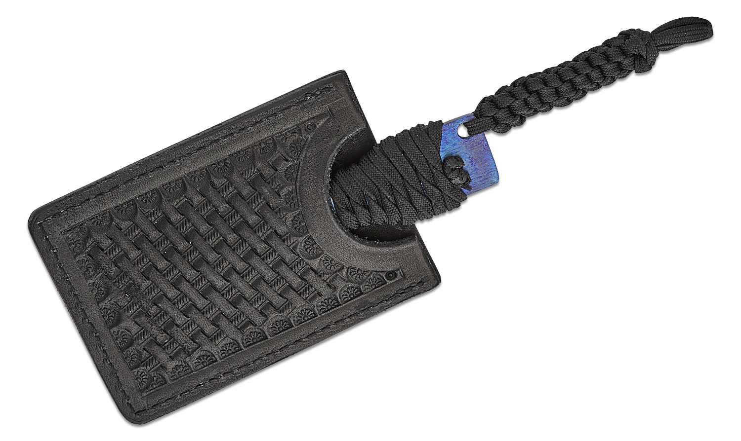 Mick Strider Nail Fixed Flamed Titanium Blade, 5.25" Overall, Black ...