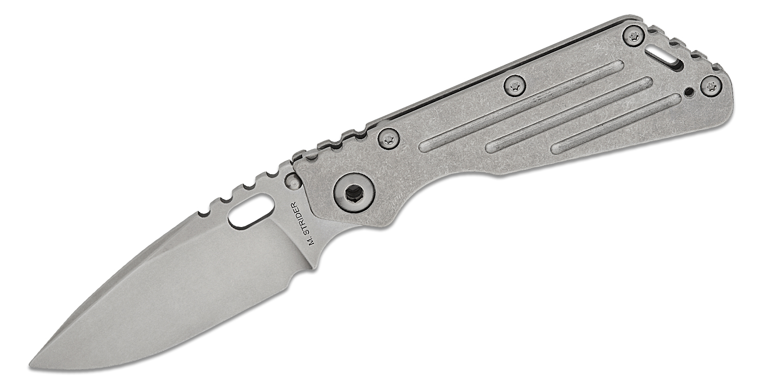 Mick Strider Custom MCS Performance Series SMF Folding Knife 4" CPM-MagnaCut Stonewashed Blade ...
