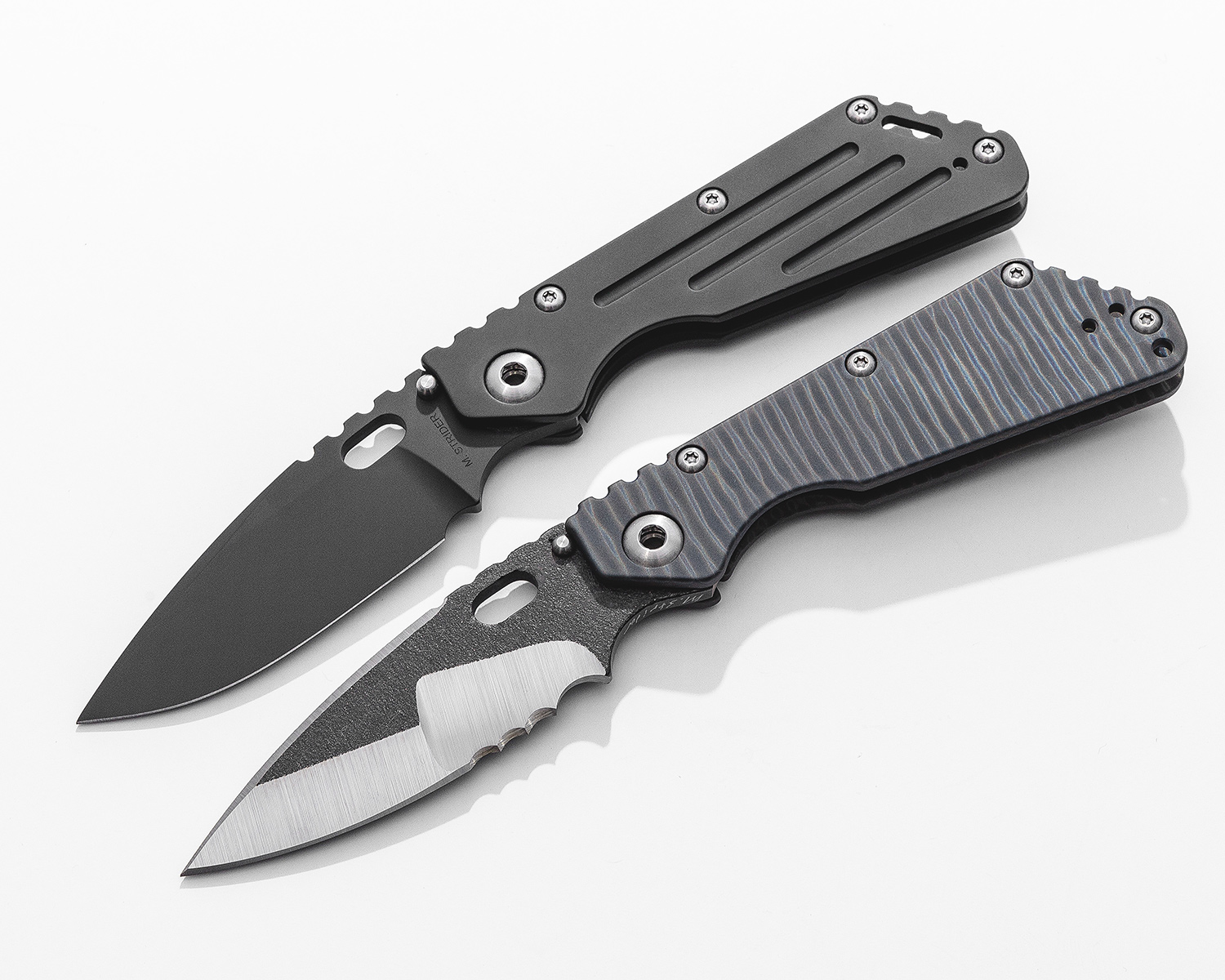 Mick Strider Custom SMF Folding Knife 4" Two-Tone Nightmare Spear Point ...