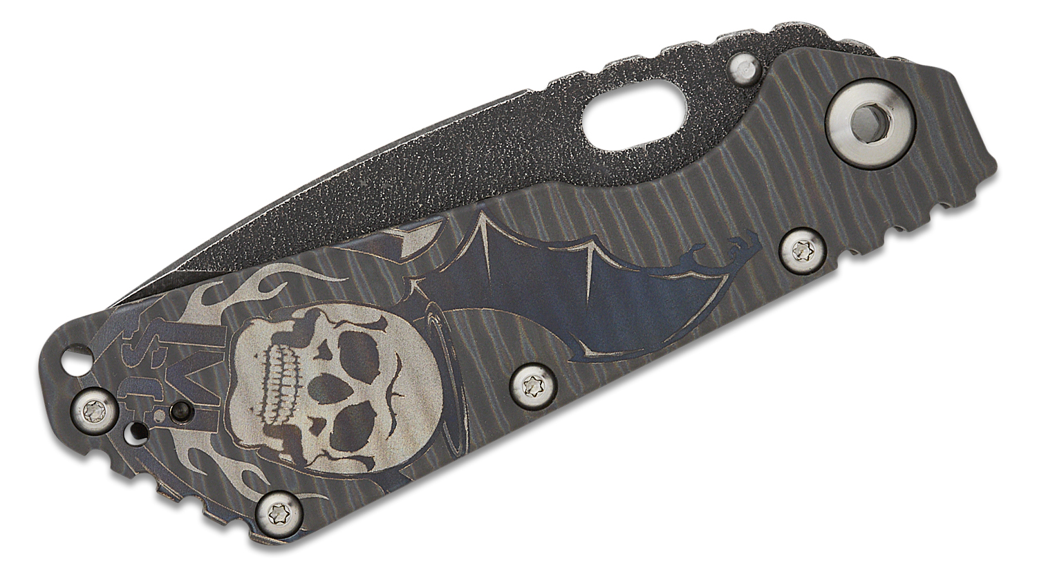 Mick Strider Custom SMF Folding Knife 4" CTS-XHP Acid Washed Nightmare ...