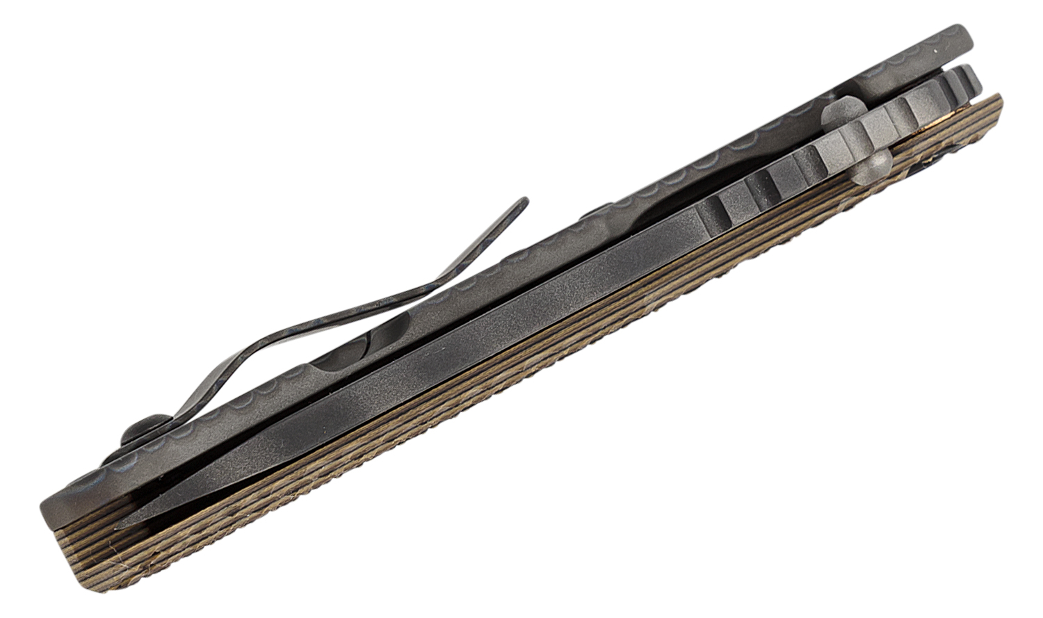 Mick Strider SnG Hybrid Folding Knife 3.5" CTS-XHP Tiger Striped Blade ...