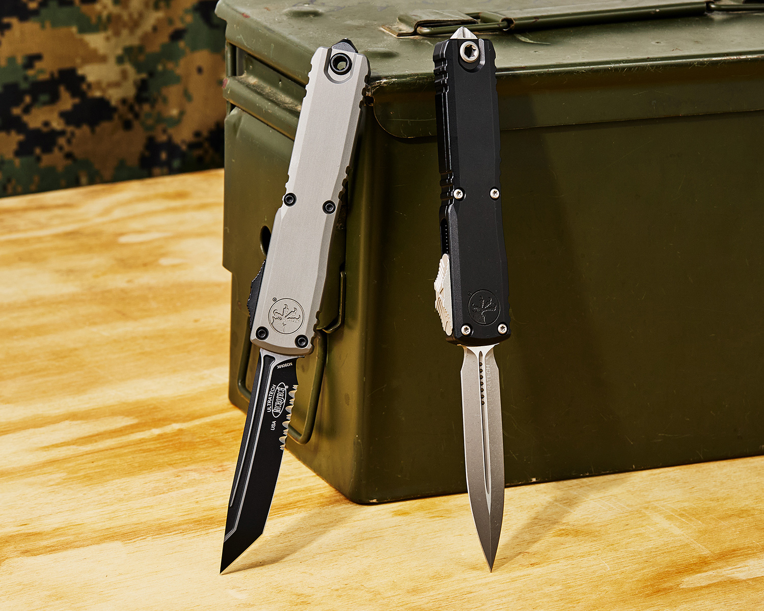 Microtech 1122-10AP Ultratech ZBP Zero Blade Play AUTO OTF Knife 3.5 ...