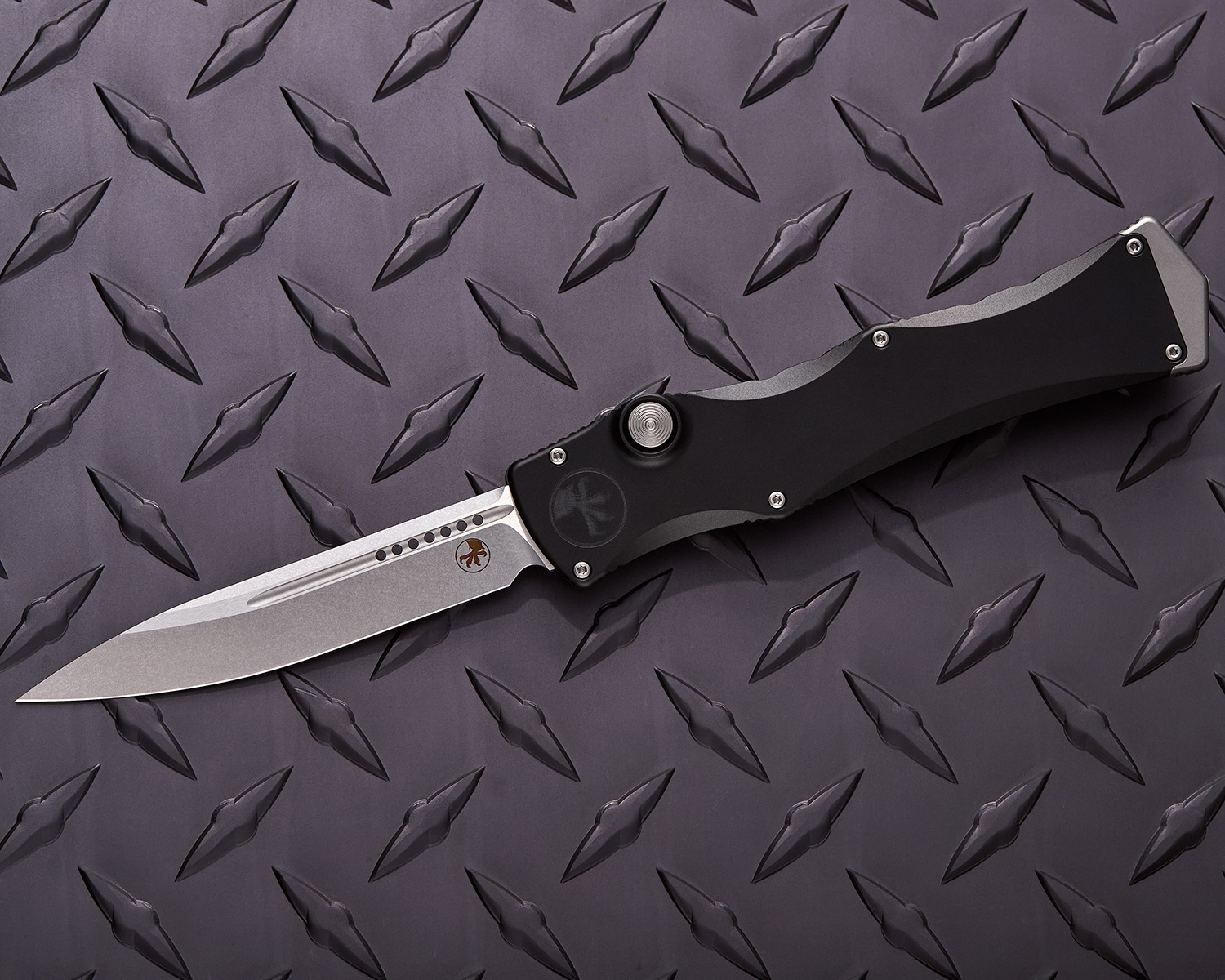 Microtech 1150-10MS1 Marfione Select Halo IV Single-Action AUTO OTF 3. ...