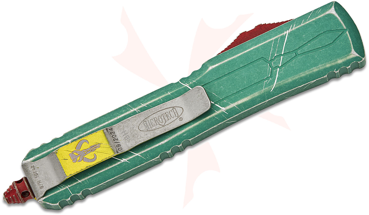 Microtech 121-11BH Special Bounty Hunter Ultratech AUTO OTF Knife 3.46" Apocalyptic Drop Point ...