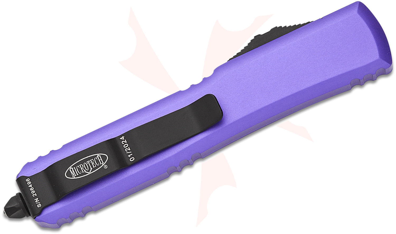 Microtech 121-2PU Ultratech AUTO OTF 3.46" Black Drop Point Combo Blade ...