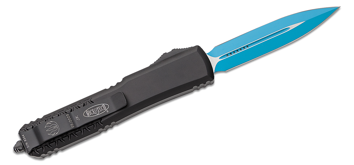 Microtech 122-1JK Jedi Knight Ultratech AUTO OTF 3.46" Blue Double Edge ...