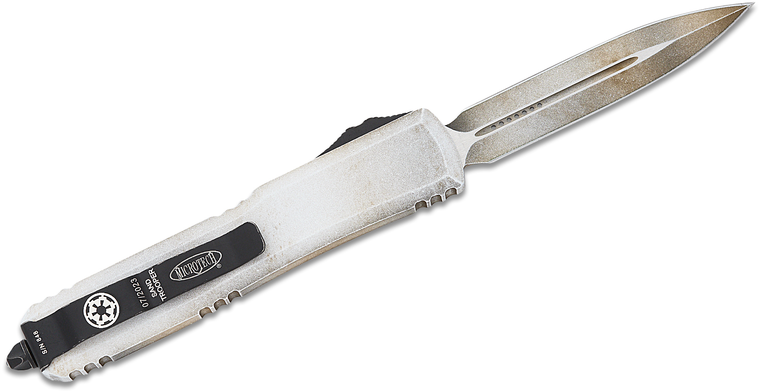 Microtech Signature Series Sandtrooper Deep Engraved Ultratech AUTO OTF ...