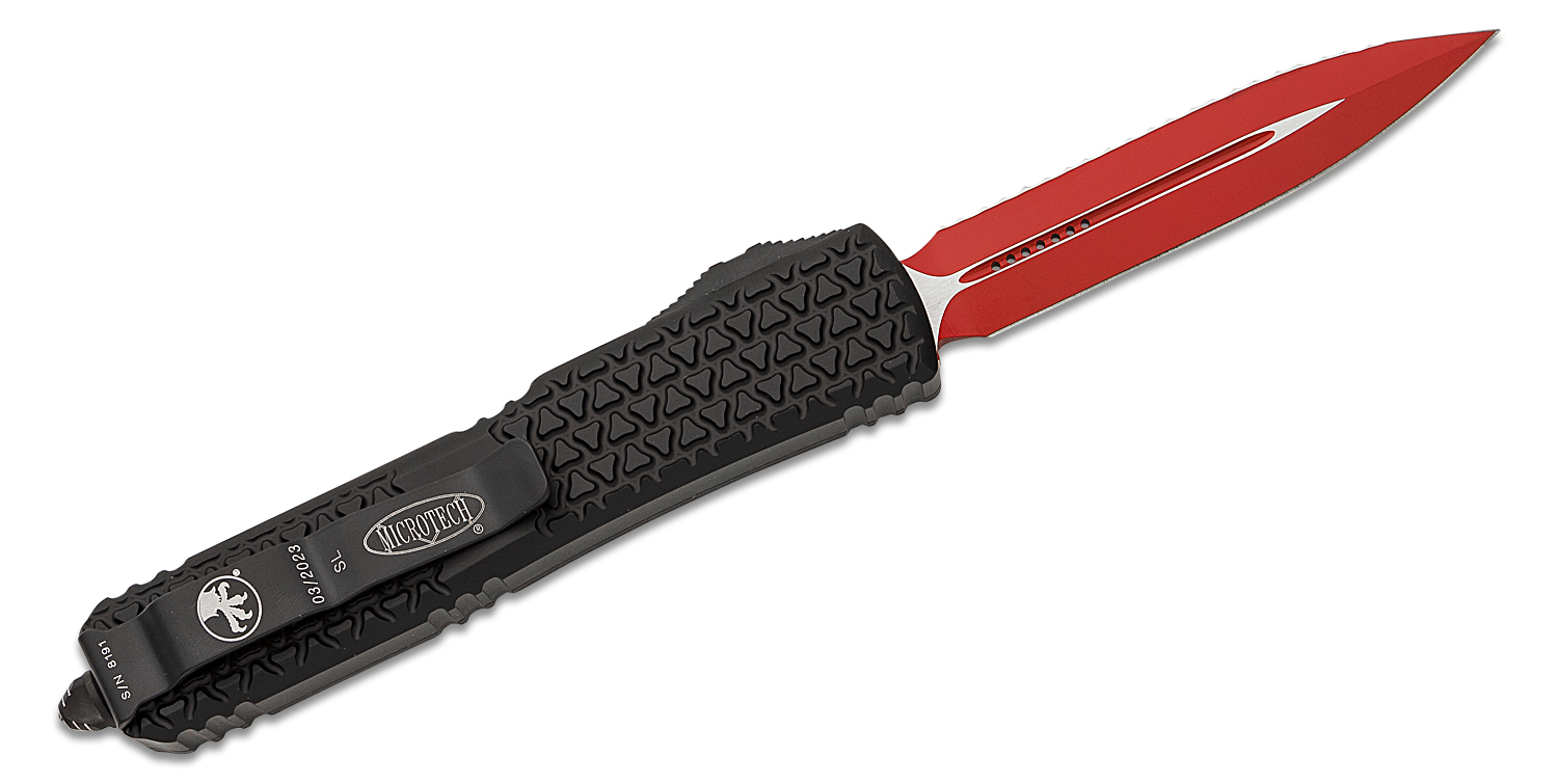 Microtech Sith Lord Ultratech AUTO OTF Knife 3.46" Red Plain/Serrated ...