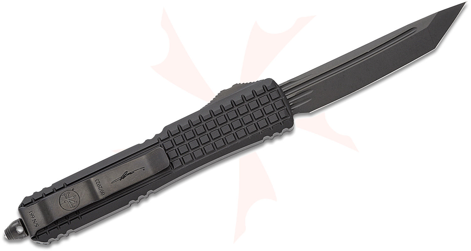 Microtech 123-1UT-DSH Ultratech Shadow Frag AUTO OTF 3.46" Black DLC ...