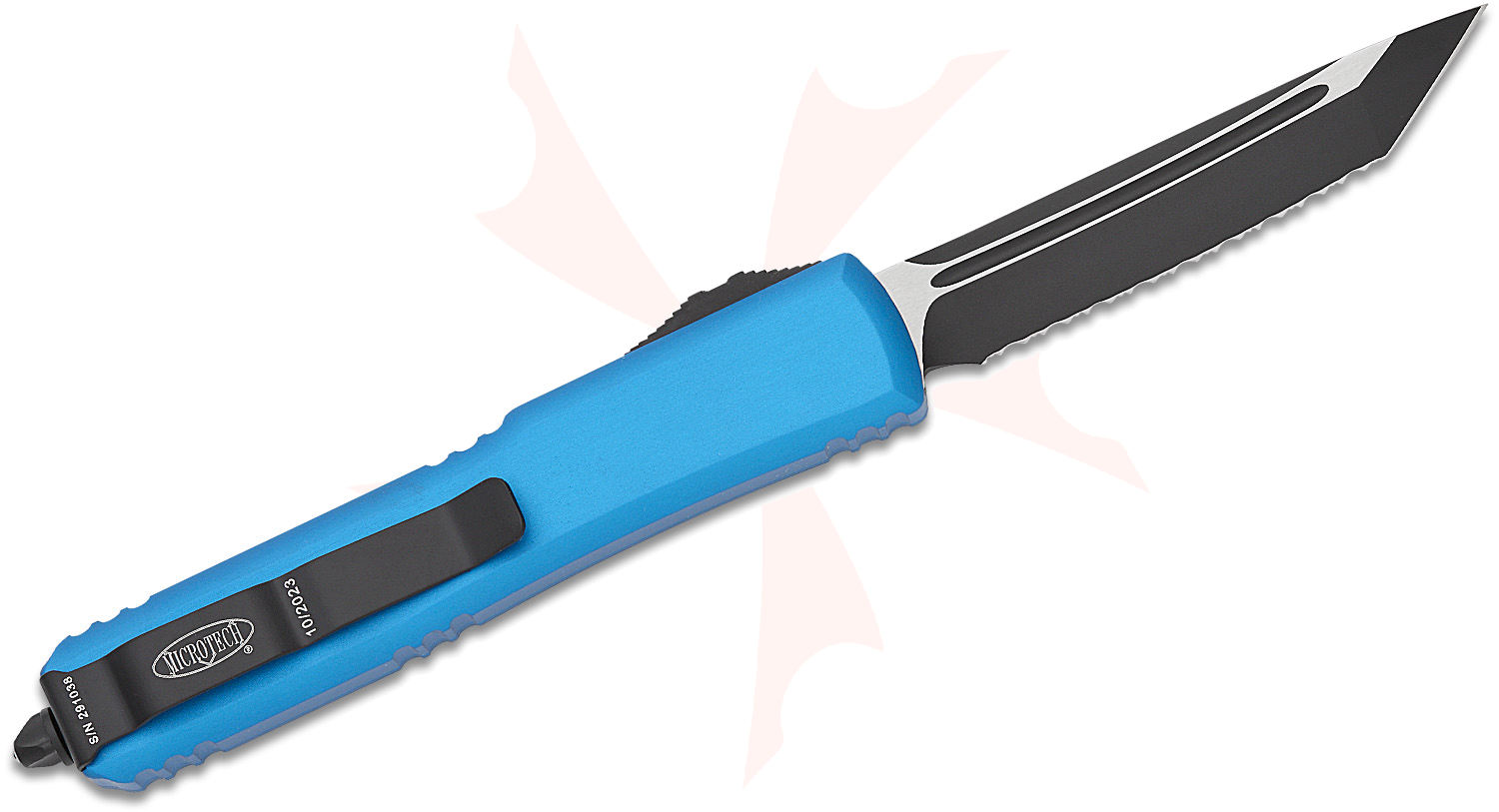 Microtech 123-3BL Ultratech AUTO OTF Knife 3.46" Black Tanto Serrated ...