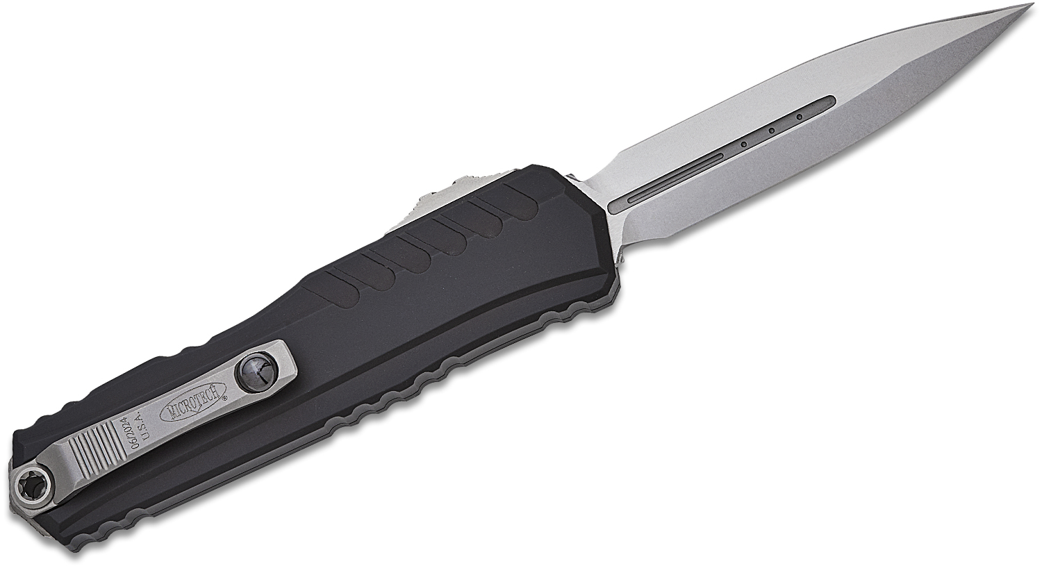 Microtech/DC Munroe 2023 Cypher II OTF AUTO 3.5" M390MK Stonewashed Double Edge Dagger Blade ...