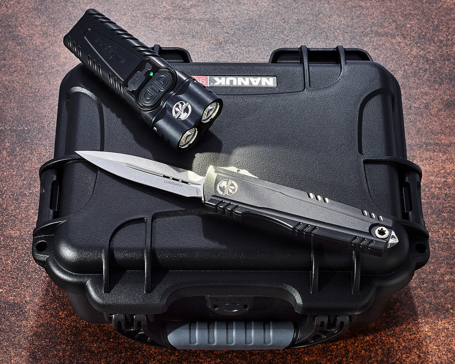 Microtech/SureFire Collaboration Luminary AUTO OTF Knife Box Set 3.625 ...