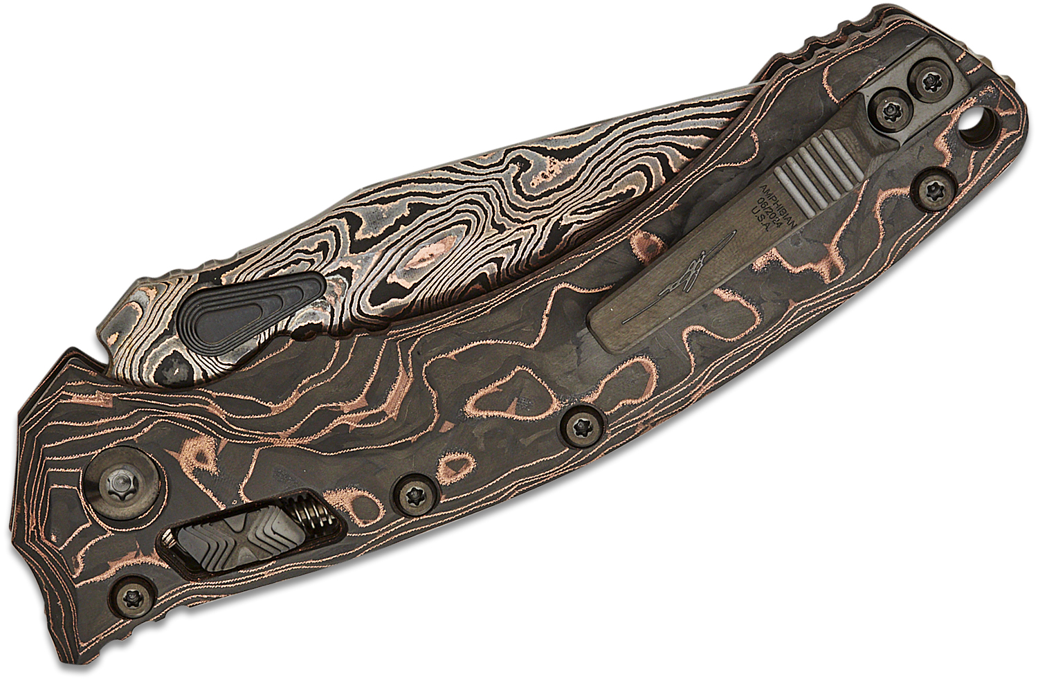 Microtech Signature Series Amphibian RAM-LOK Manual Folding Knife 3.875 ...