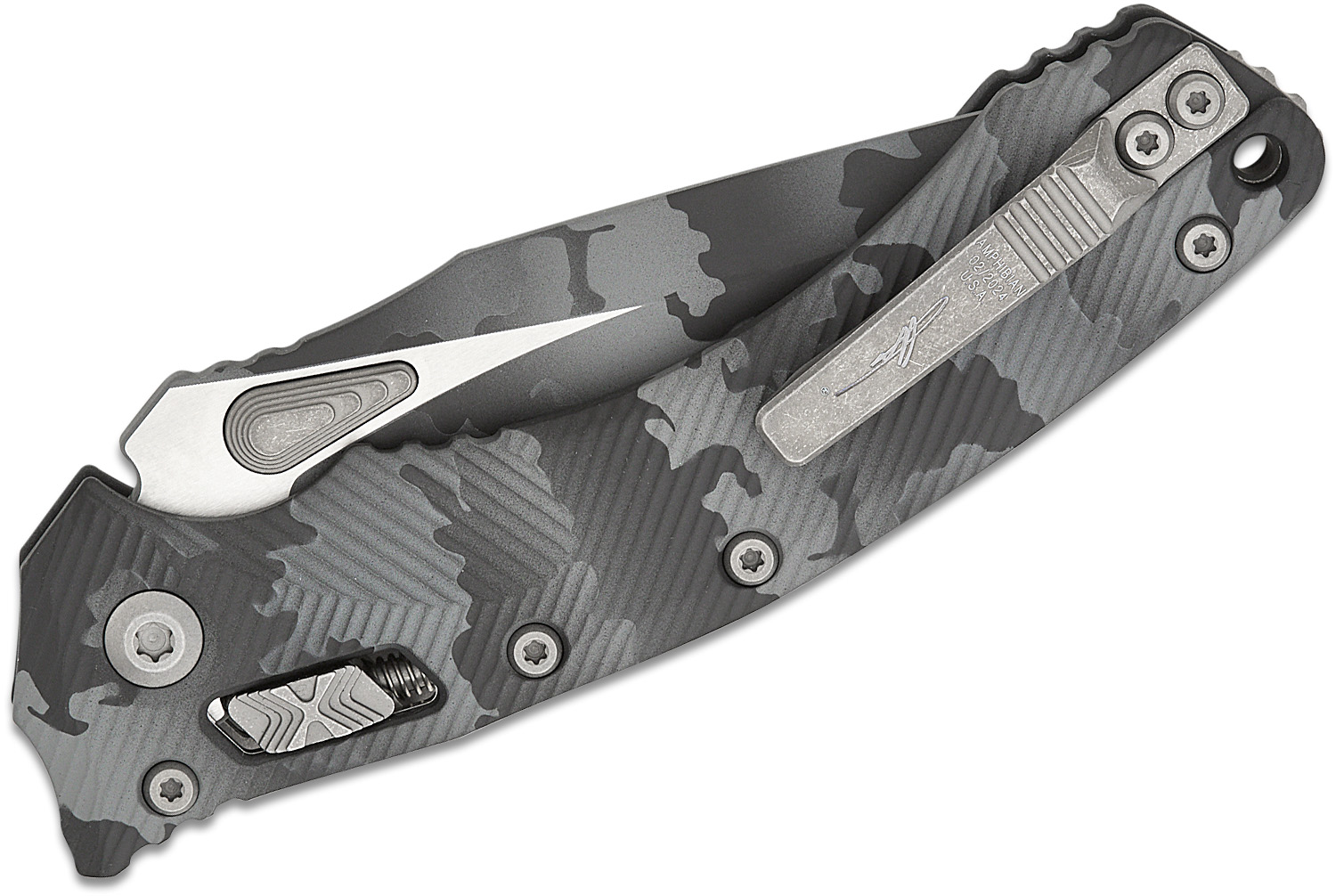 Microtech Signature Series Amphibian RAM-LOK Manual Folding Knife 3.875 ...