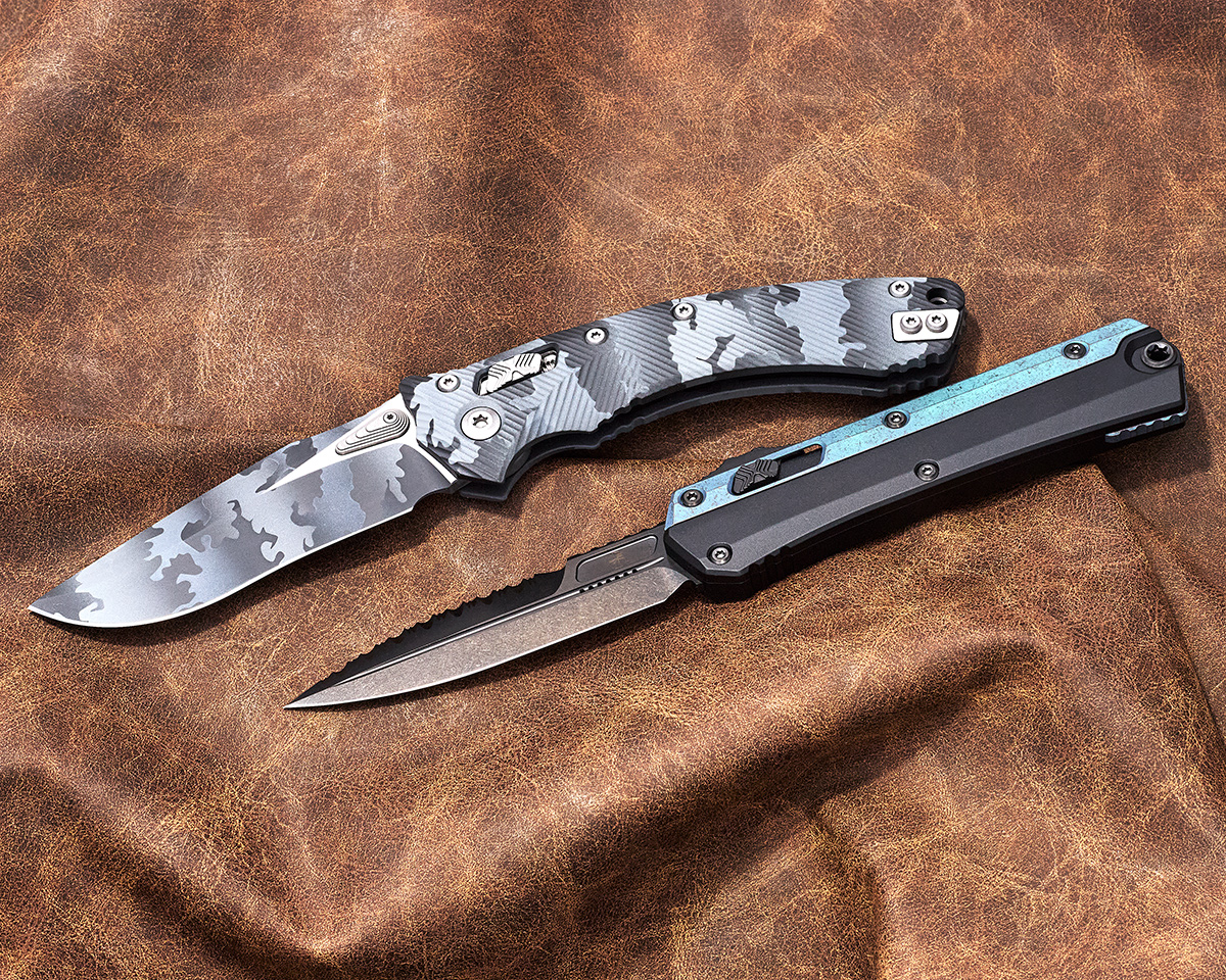 Microtech Signature Series Amphibian RAM-LOK Manual Folding Knife 3.875 ...