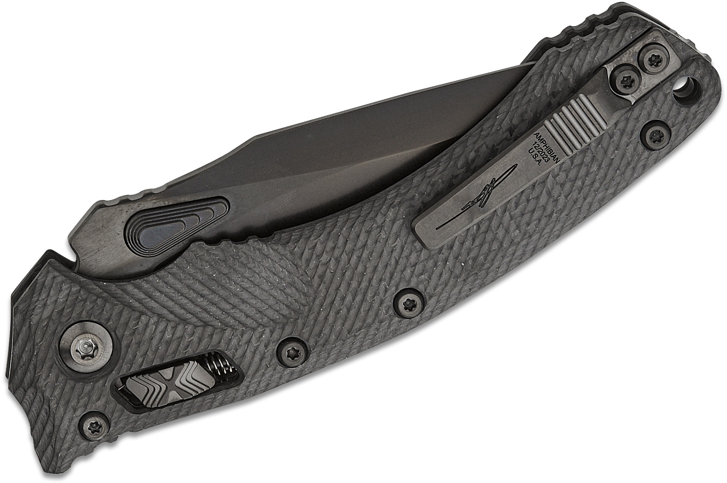 Microtech Signature Series Amphibian RAM-LOK Manual Folding Knife 3.875 ...