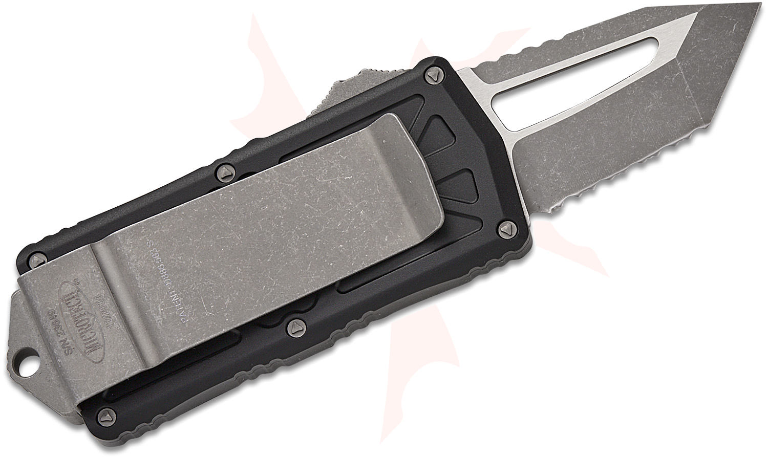 Microtech 158-12AP Exocet OTF Money Clip AUTO Knife 1.98" Serrated ...
