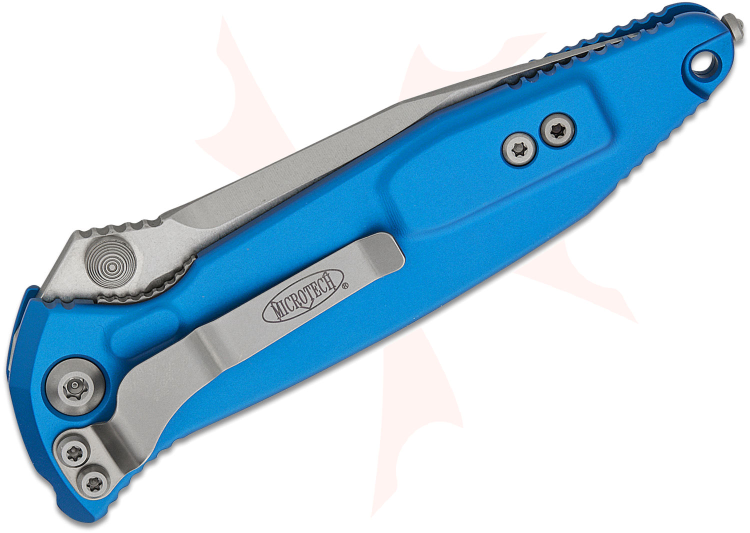 Microtech 160-11BL Socom Elite Manual Folding Knife 4.05" Stonewashed Clip Point Combo Blade ...