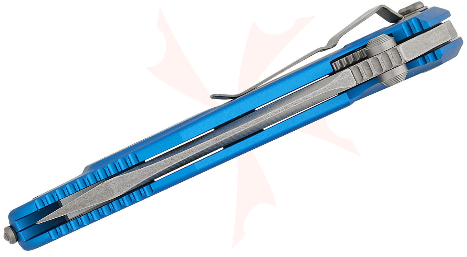 Microtech 161-11BL Socom Elite Manual Folding Knife 4.05" Stonewashed Tanto Combo Blade, Blue ...