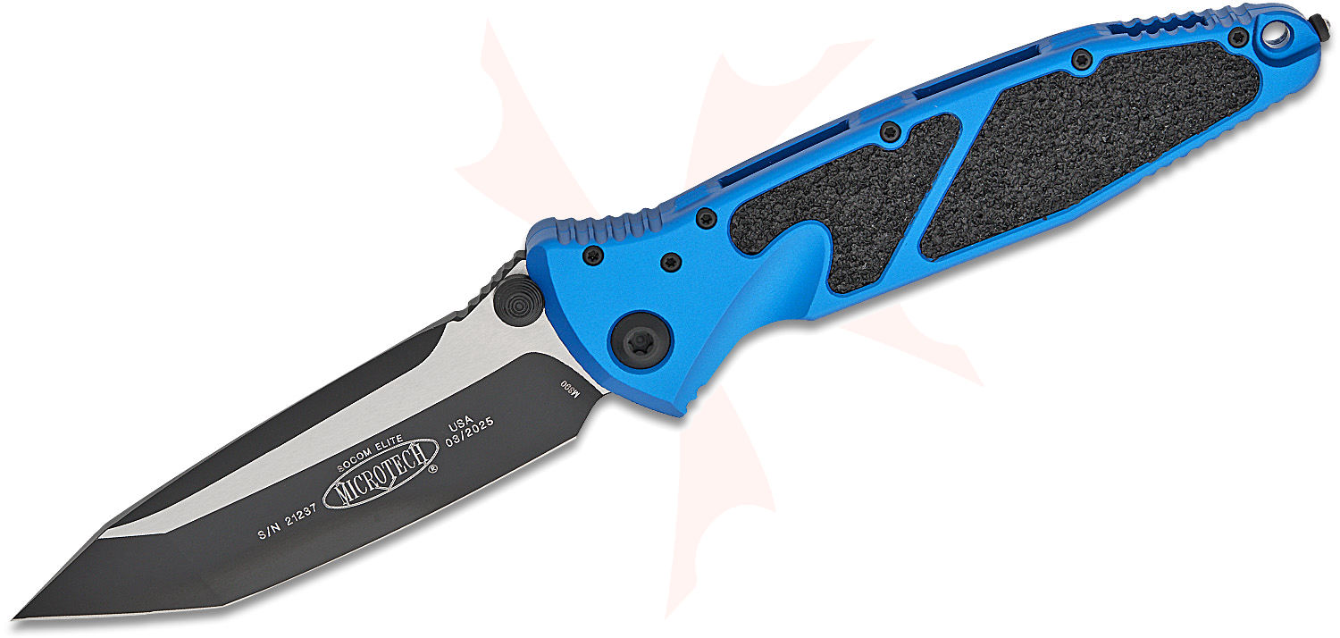 Microtech 161-1BL Socom Elite Manual Folding Knife 4.05" Black Tanto ...