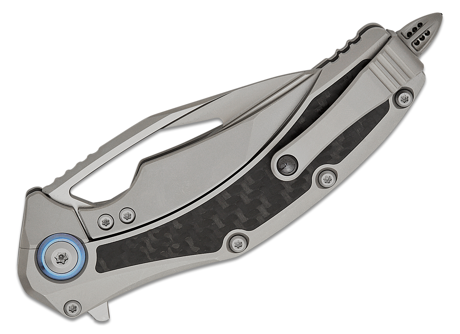 Microtech Matrix Manual Folding Knife 3.77" M390 Hand Rubbed Modified Sheepsfoot Plain Blade ...