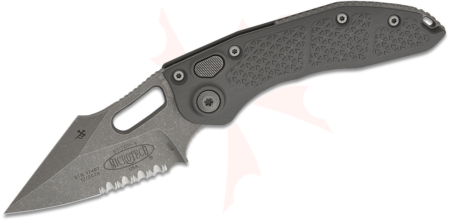 Microtech/Borka Blades 169-11APNC AUTO Stitch 3.625" Apocalyptic Spear ...