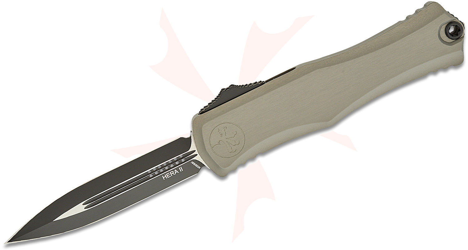 Microtech 1702-1NC Hera II Tactical OTF AUTO Knife 4" M390MK Black ...