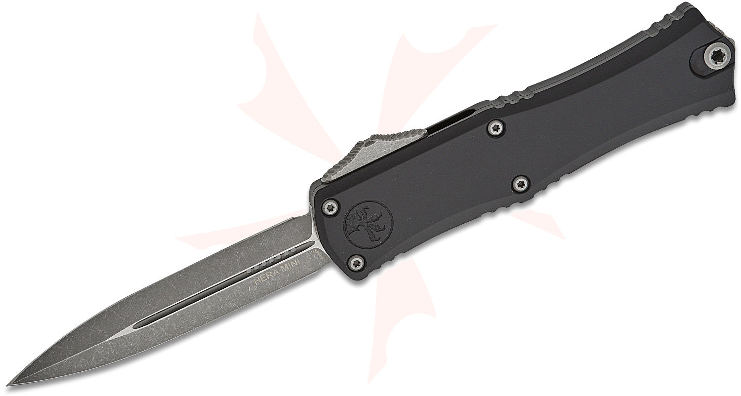 Microtech Hera II Mini OTF AUTO Knife 3" M390MK Apocalyptic Double Edge ...