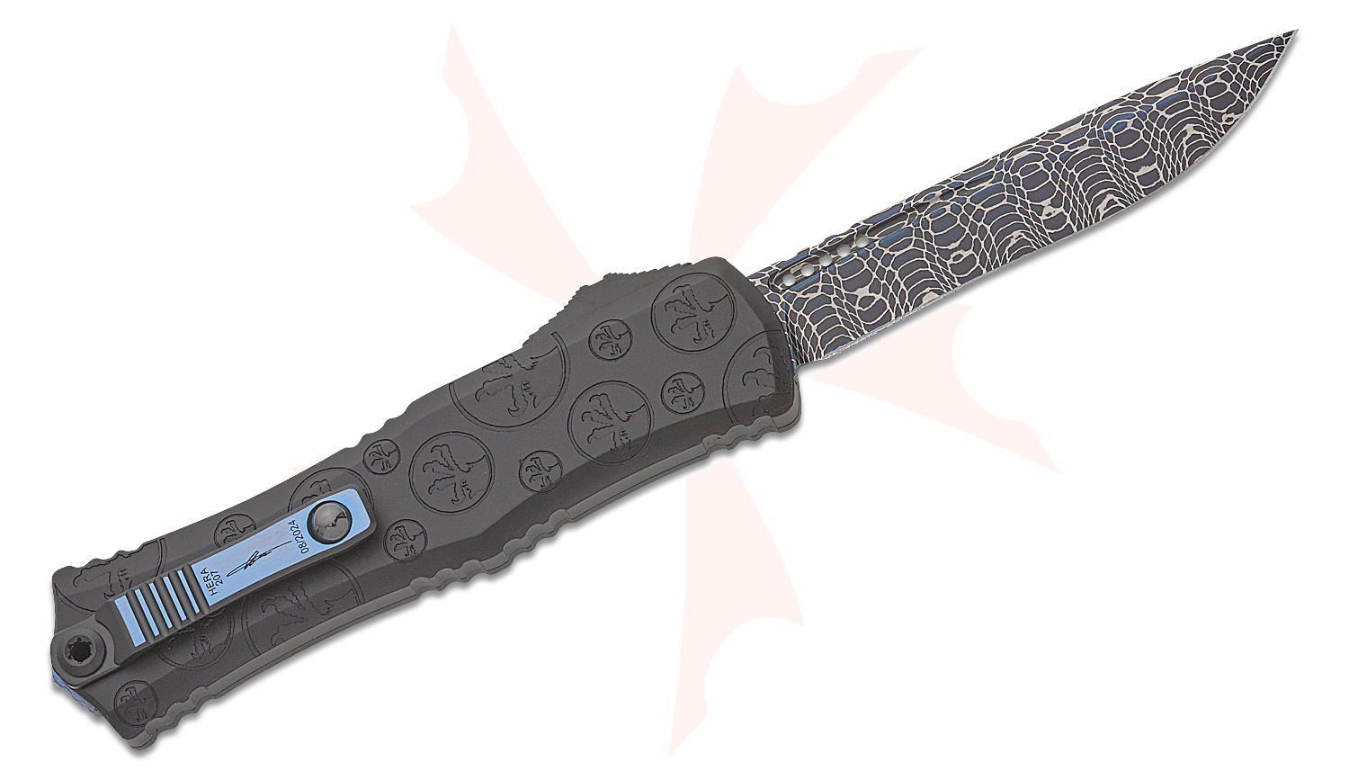 Microtech Signature Series Hera II Mini OTF AUTO Knife 3" VF Blued ...