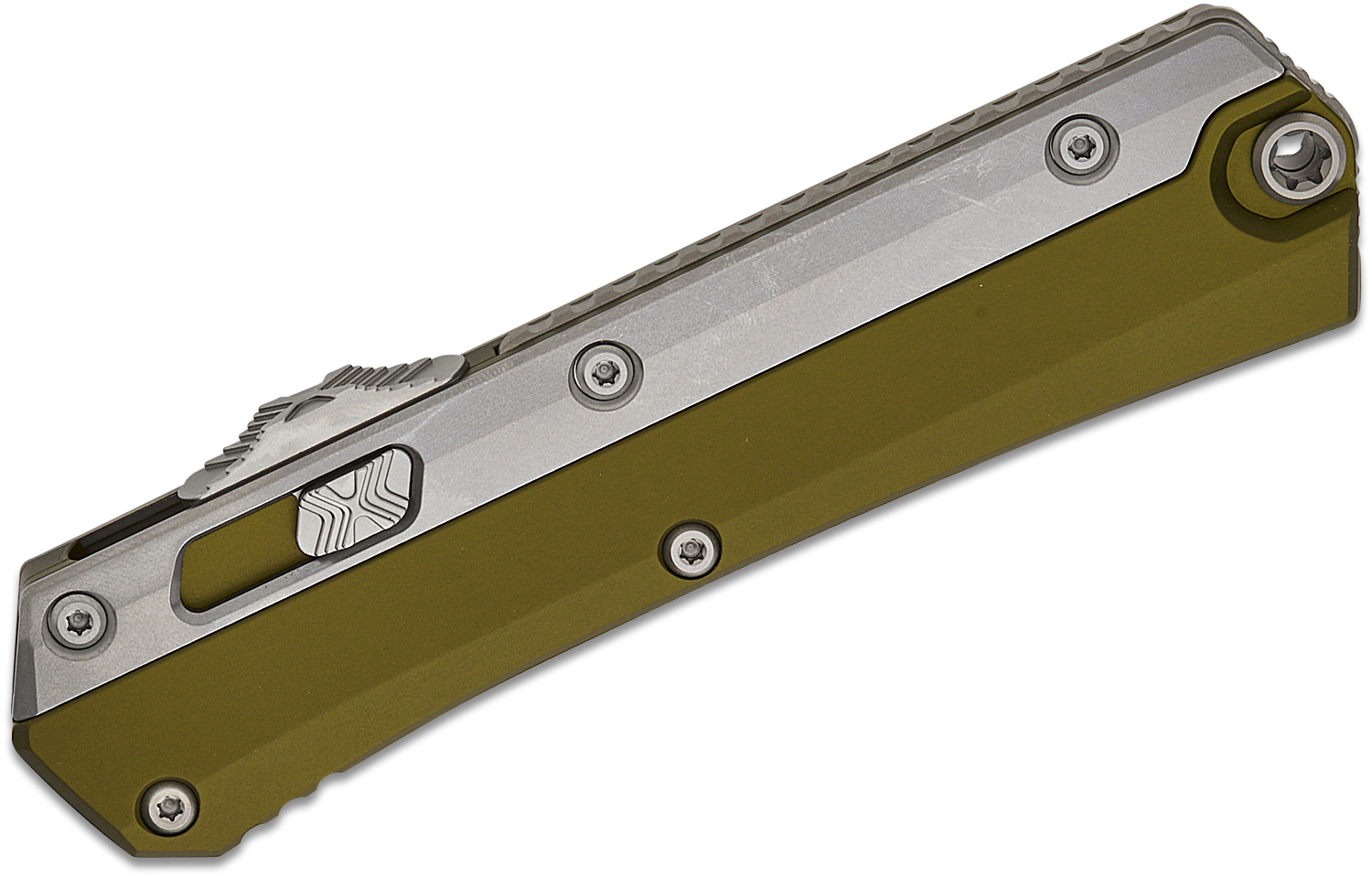 Microtech 184-10OD Glykon AUTO OTF Knife 3.75" Stonewashed Double Edge ...