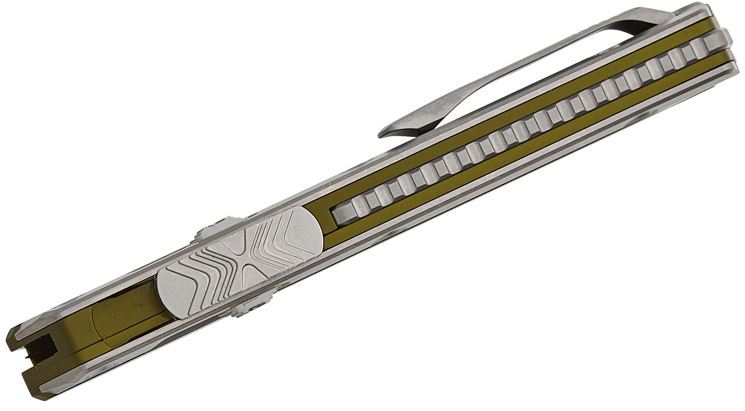 Microtech 184-10OD Glykon AUTO OTF Knife 3.75" Stonewashed Double Edge ...