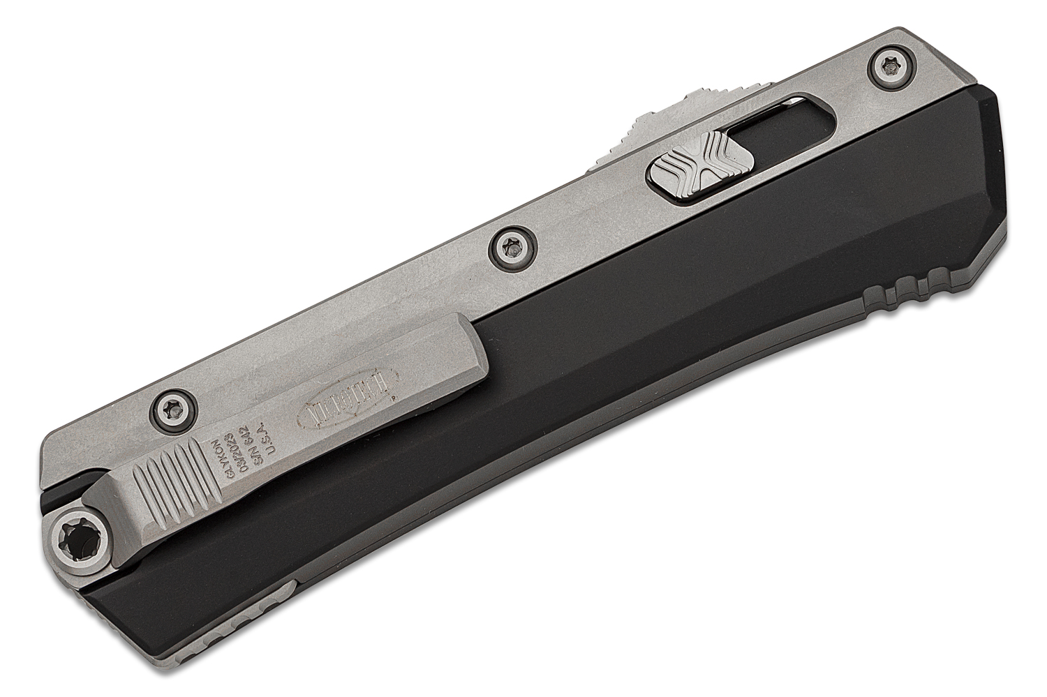 Microtech 184-12 Glykon AUTO OTF Knife 3.75" Stonewashed Double Combo ...