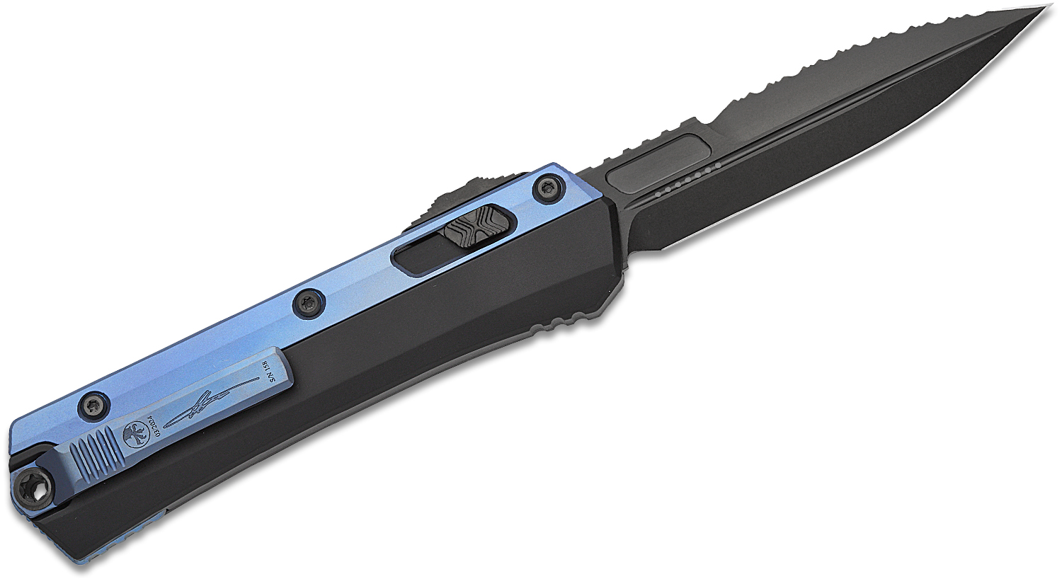 Microtech 184-2DLCBL Signature Series Glykon AUTO OTF Knife 3.75" Black ...