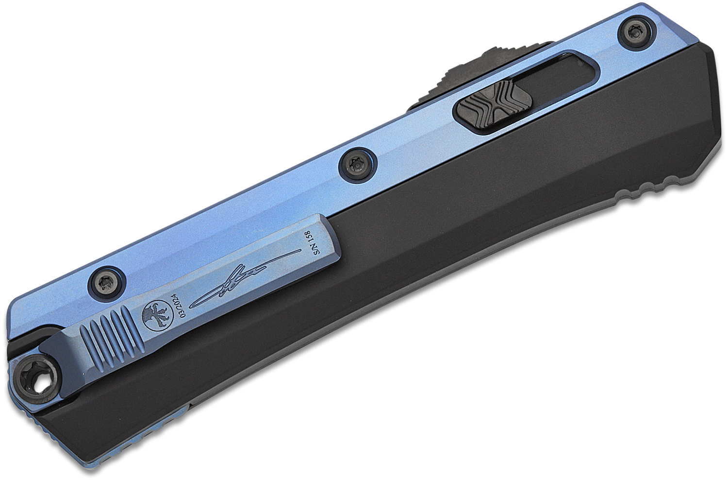 Microtech 184-2DLCBL Signature Series Glykon AUTO OTF Knife 3.75" Black ...