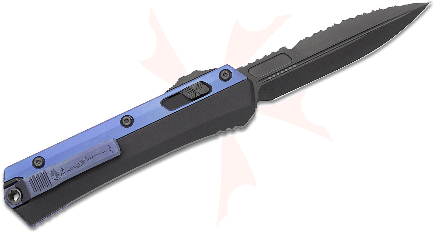 Microtech 184-2DLCPU Signature Series Glykon AUTO OTF Knife 3.75" Black ...