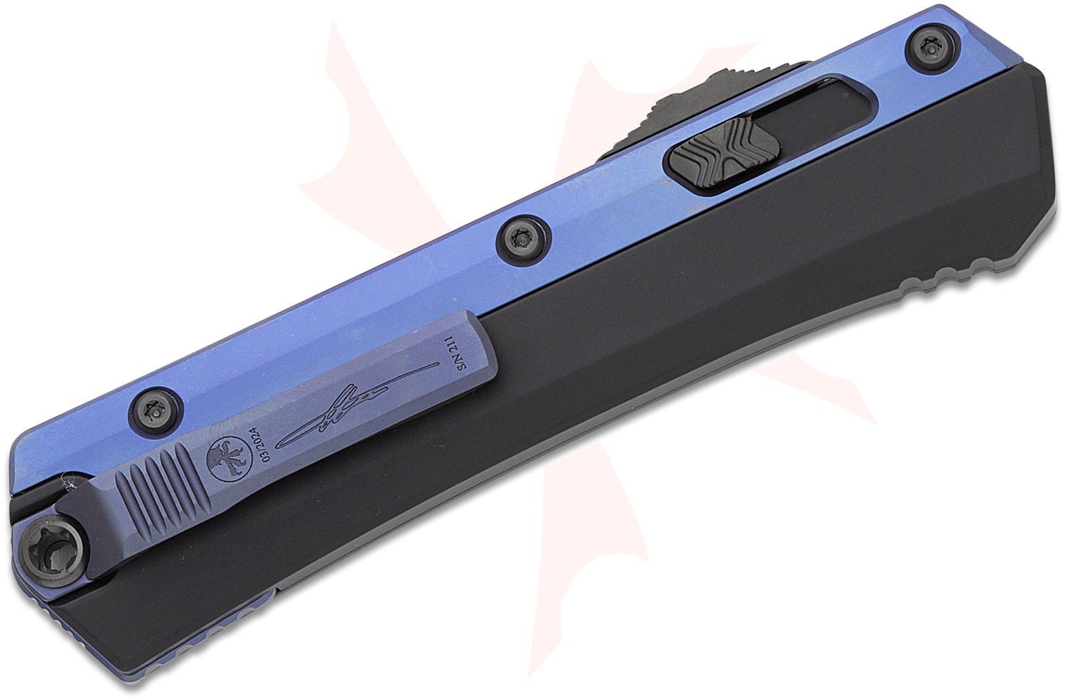 Microtech 184-2DLCPU Signature Series Glykon AUTO OTF Knife 3.75" Black ...