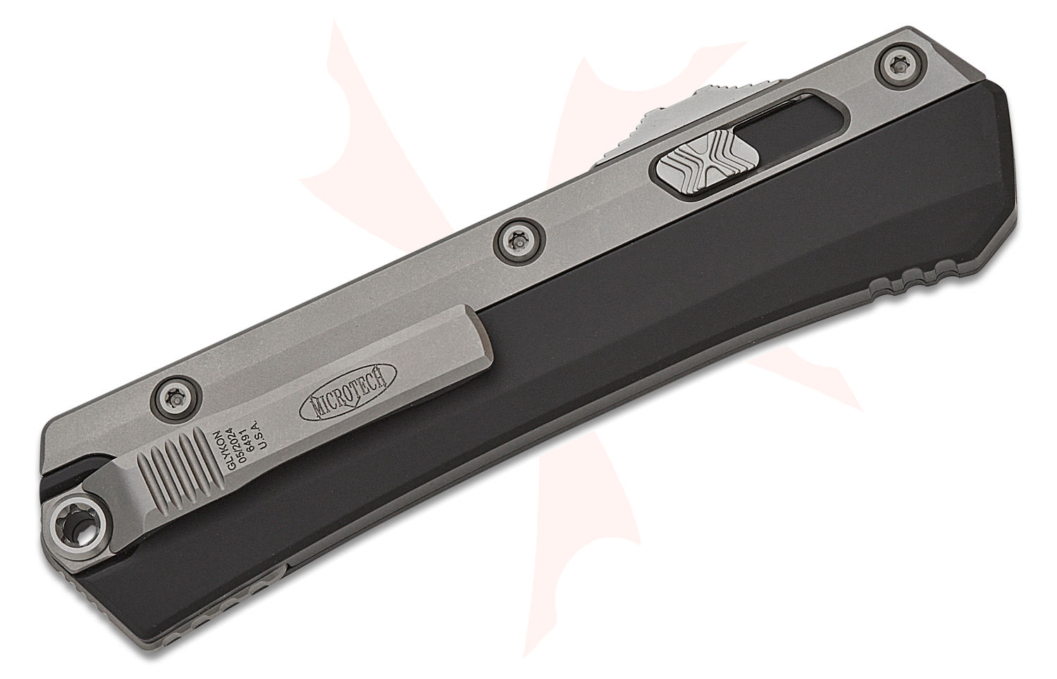Microtech Glykon AUTO OTF Knife 3.75" Stonewashed Tanto Plain Blade ...