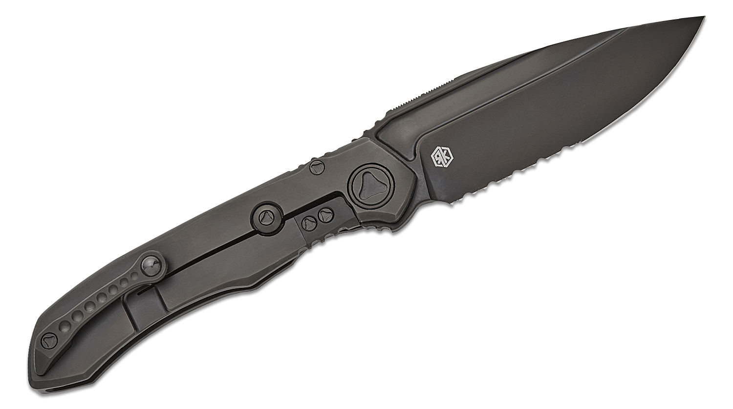 Microtech Anax Manual Folding Knife 3.7" M390 Black DLC Drop Point ...