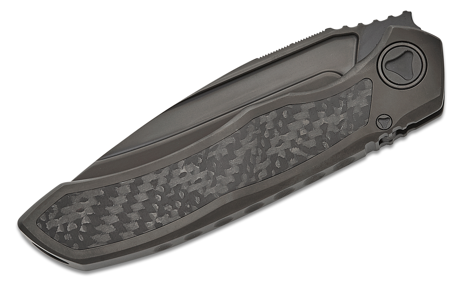 Microtech Anax Manual Folding Knife 3.7" M390 Black DLC Drop Point ...