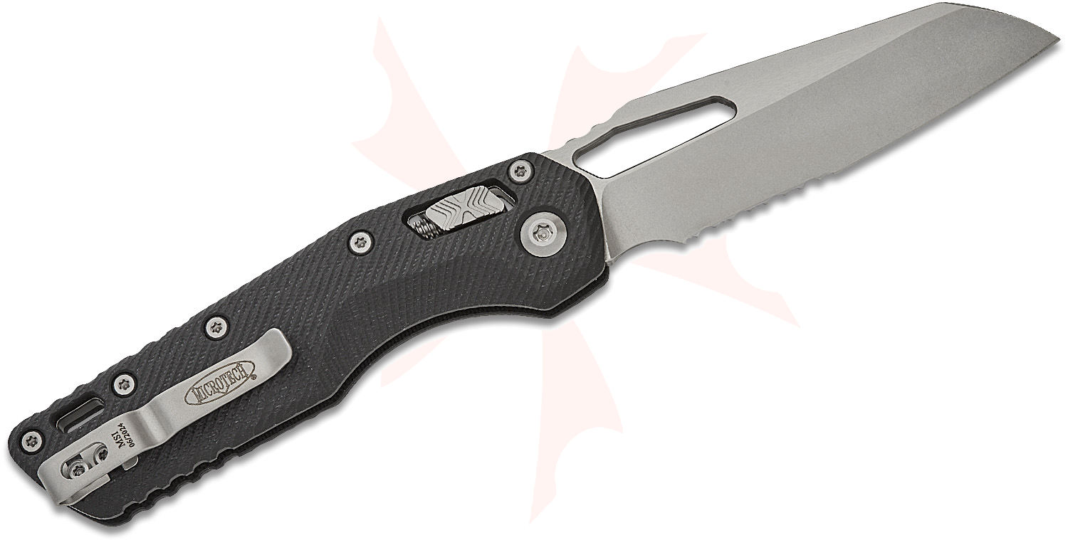 Microtech 210-11FLGTBK MSI RAM-LOK Manual Folding Knife 3.88" Bohler M390MK Stonewashed Modified ...