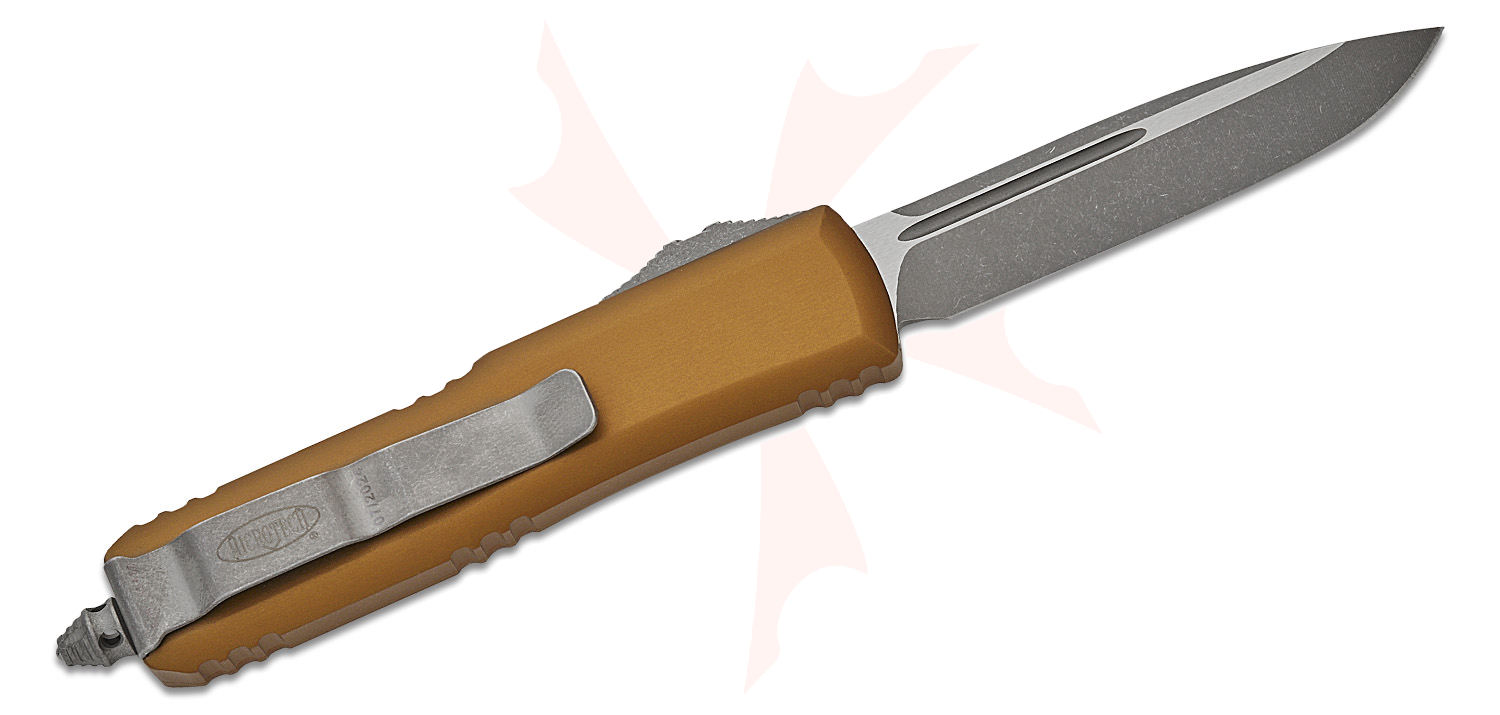 Microtech UTX-85 AUTO OTF Knife 3" Apocalyptic Plain Drop Point Blade ...