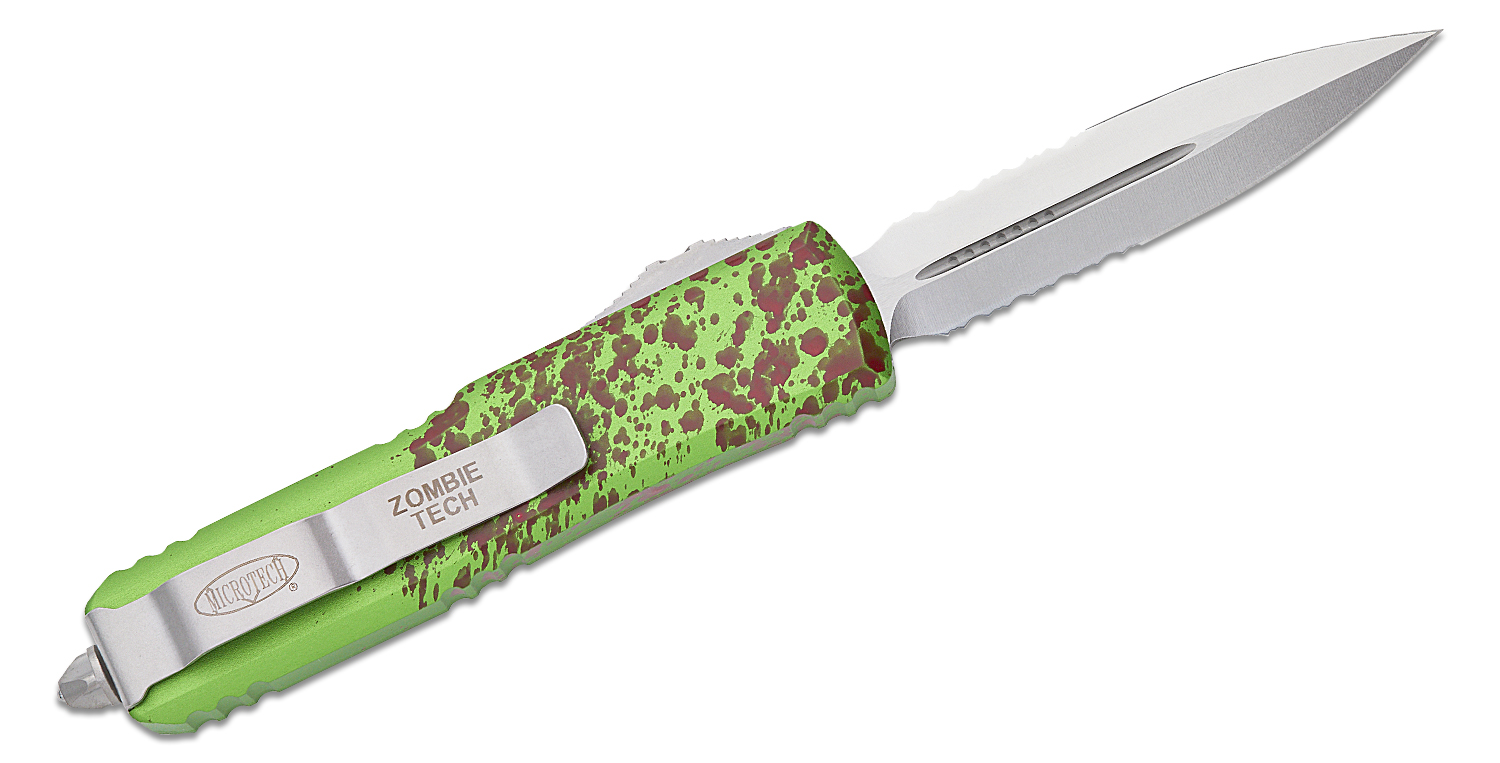 Microtech 232-11Z UTX-85 Zombie AUTO OTF Knife 3" Stonewashed Double ...