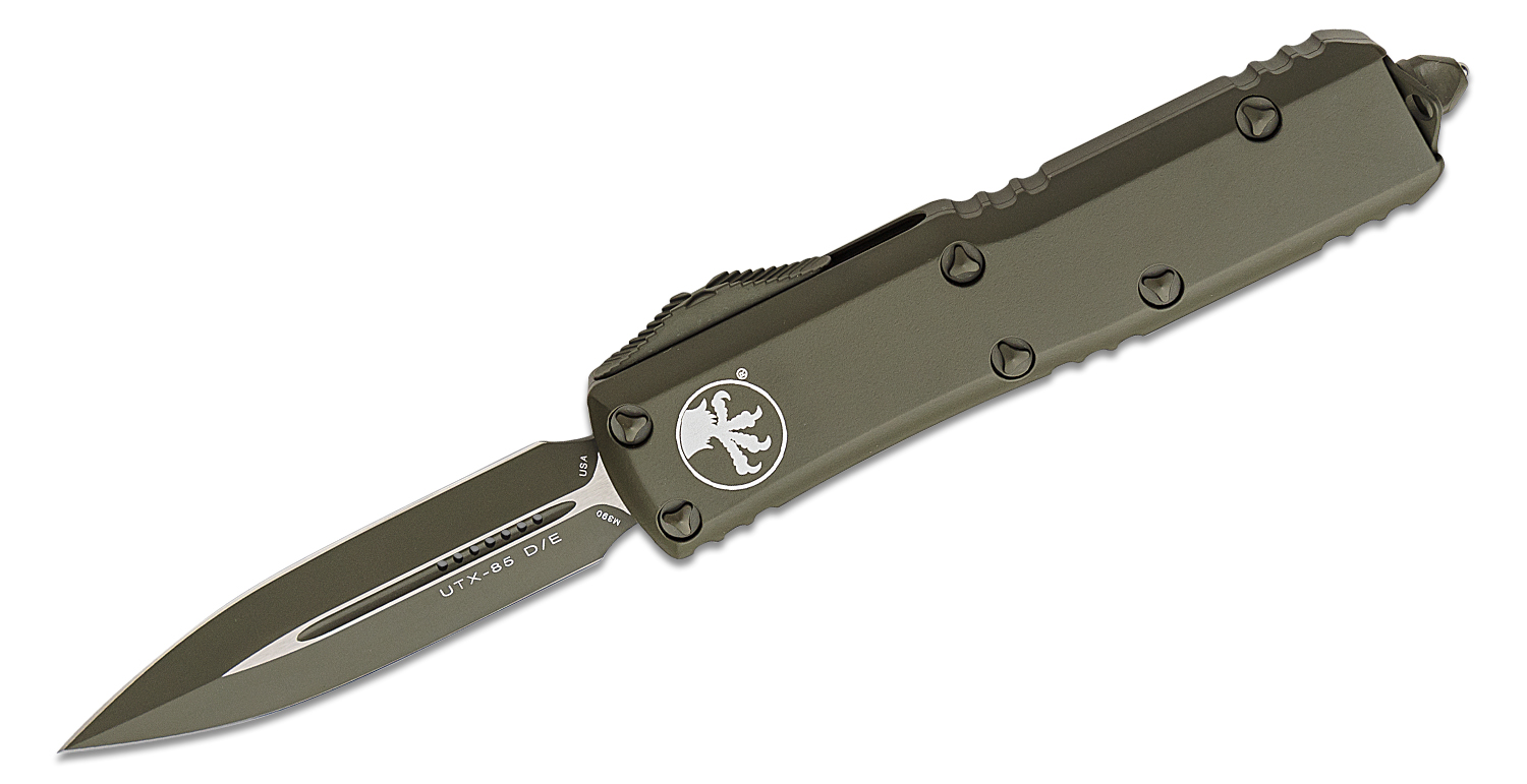 Microtech 232-1COD UTX-85 AUTO OTF Knife 3" OD Green Cerakoted Double ...