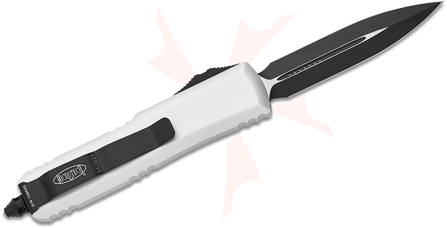 Microtech 232-1CR UTX-85 AUTO OTF 3" Black Double Edge Dagger Blade ...
