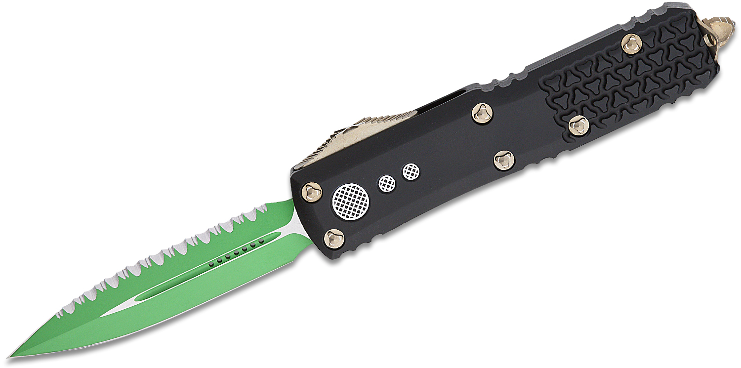 Microtech 232-3JM Jedi Master UTX-85 AUTO OTF Knife 3" Green Plain ...