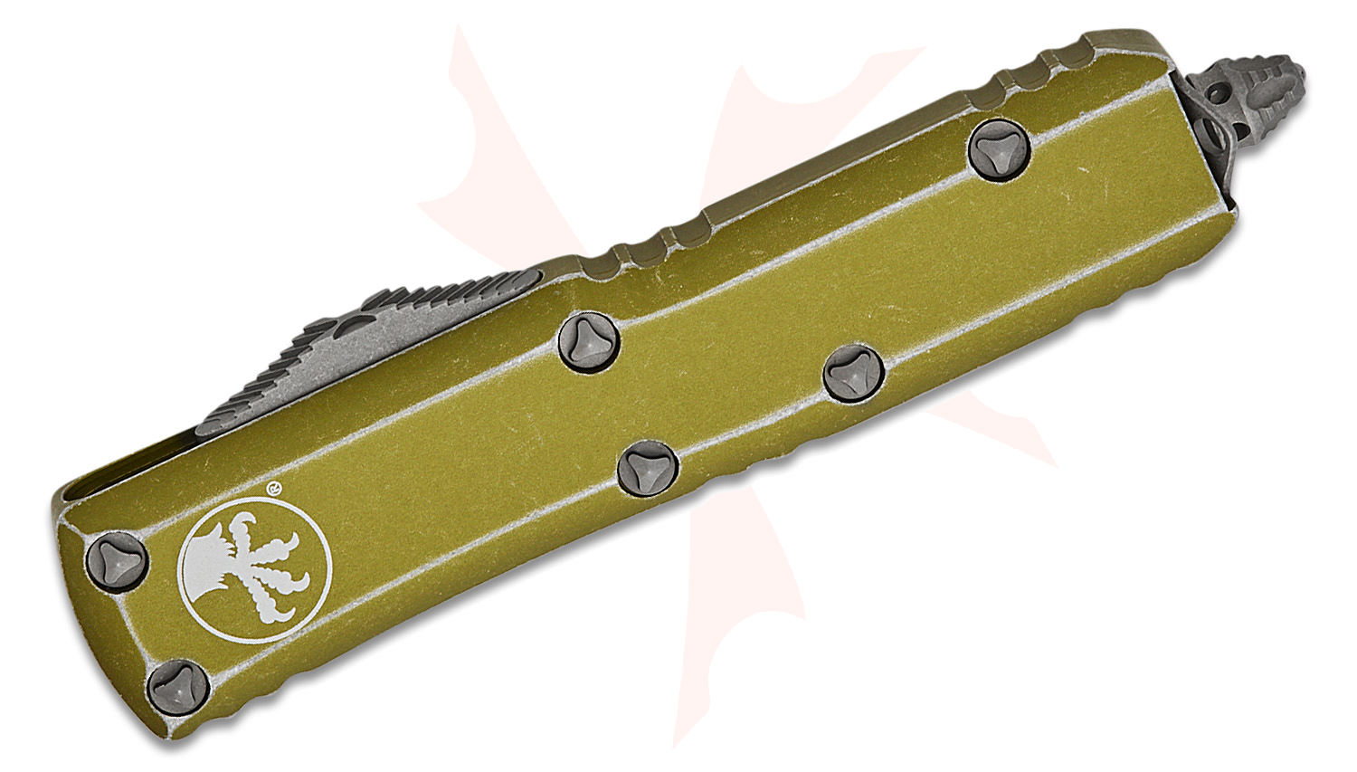 Microtech UTX-85 AUTO OTF 3" Stonewashed Tanto Combo Blade, Distressed ...