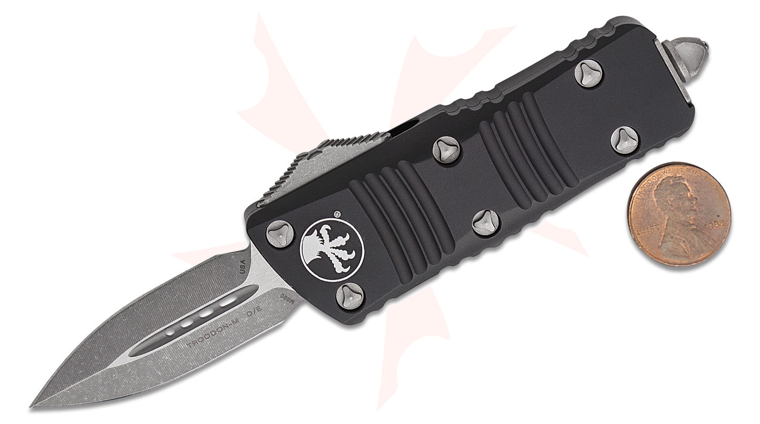 Microtech 238-10AP Troodon Mini OTF AUTO Knife 1.99" Apocalyptic Double ...