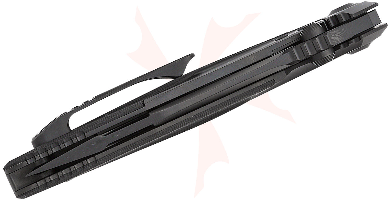 Microtech Socom Bravo Manual Folding Knife 4" M390 Black DLC Clip Point ...