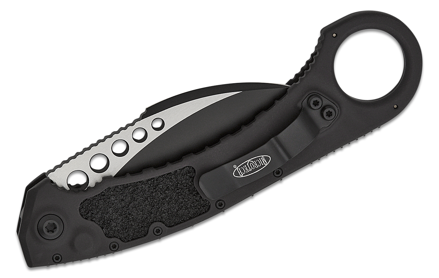 Microtech 266-1T Hawk Karambit Tactical AUTO Folding Knife 3.95" Black ...